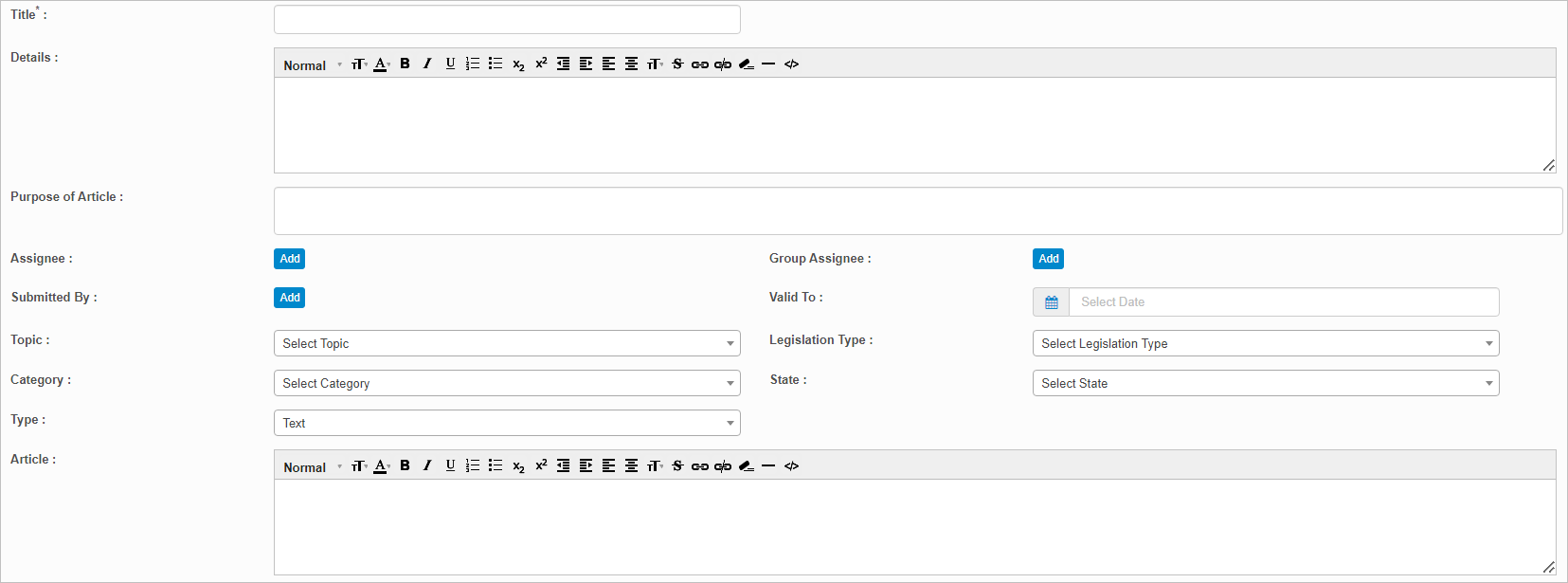 Knowledge Base Submission